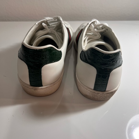 Gucci | Shoes | Mens Authentic Gucci White Classic Leather Sneakers ...